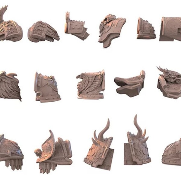 3d Printed Shoulder Pads - Etsy