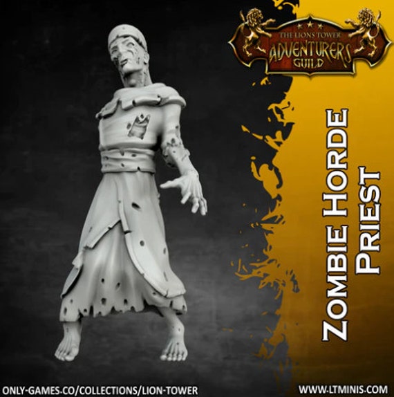 Zombie Horde Priest_3d Printed Miniatures Artisans - Etsy