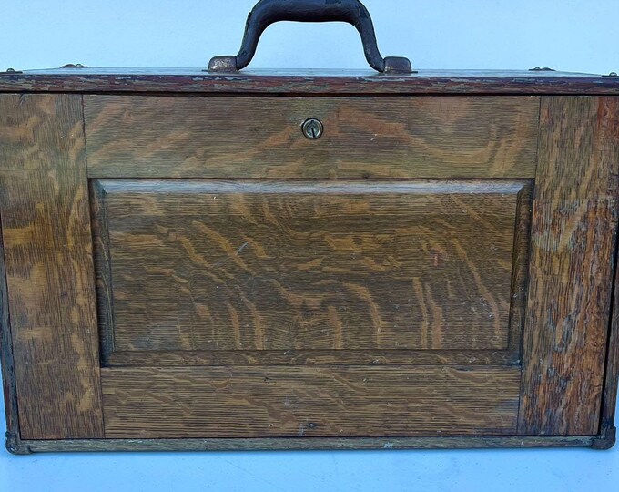 Antique Union 8 Drawers Tiger Oak Wood Machinist Chest Tool Box |chest ...