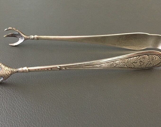 Vintage Beautiful Floral Bright Cut Engraving Pattern Sterling Silver ...