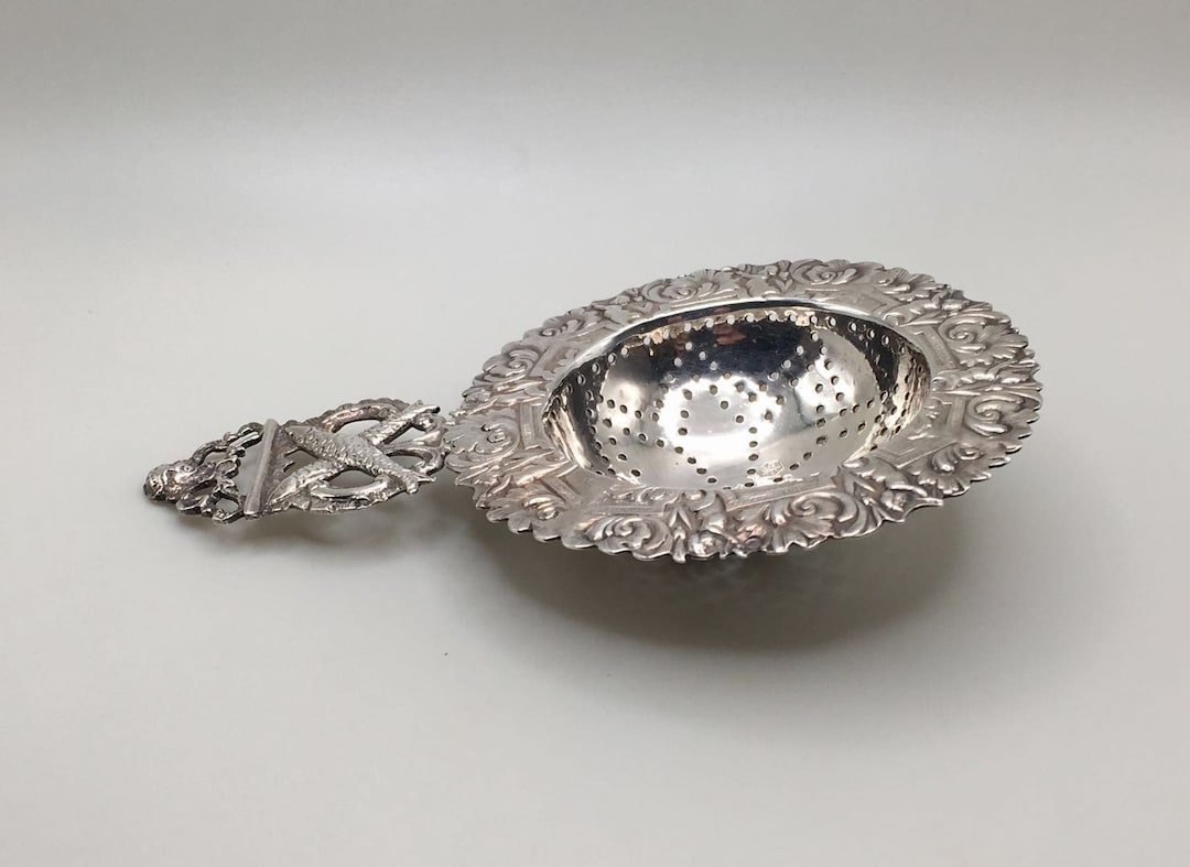 Vintage Dutch Sterling Silver Tea Strainer W/fish Figure Silver ...