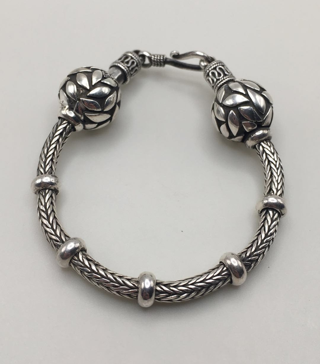 Vintage Sterling Silver Braided Cube Chain Bracelet - 7.5" - Etsy