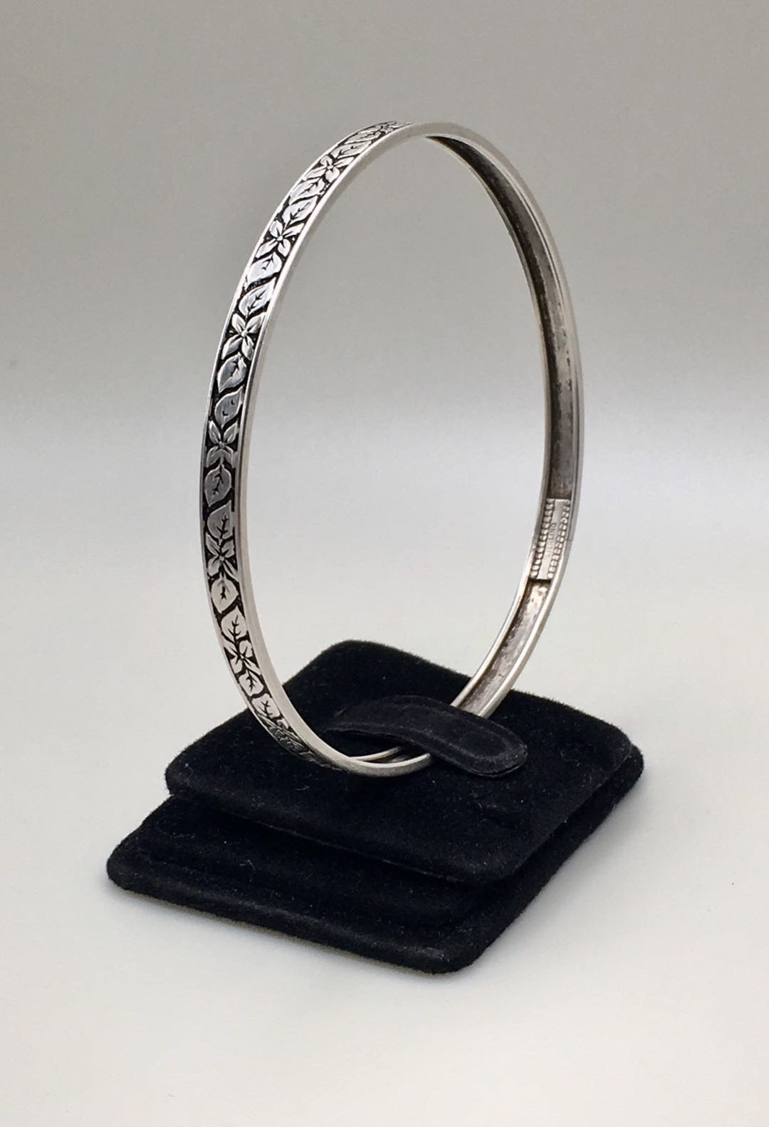 Sterling Silver Floral Pattern Bangle Silver Bangle, Silver Bracelet, Silver Jewelry, Jewelry ...