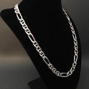 ITALY 925 Sterling Silver Classic Figarucci Chain Heavy Necklace 20 ...