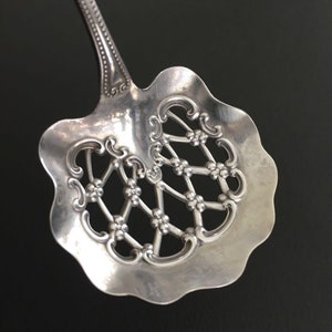 Antique Patternbead 1880 by Whiting Sterling Silver Bon Bon Spoon 4 1/8 ...