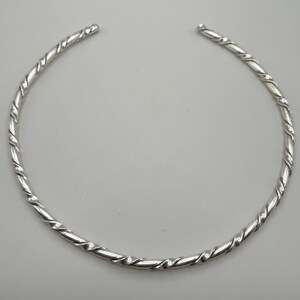 Mexico 925 Silver Twisted Rope Collar Choker Necklace 13.5" |silver ...