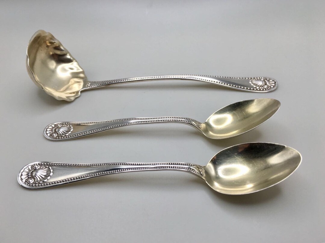 Antique Pattern "bead 1880" by Whiting Sterling Silver Cream Ladle and ...
