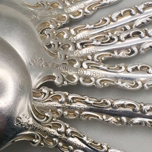 Antique Patten louis XV 1891 by Whiting Sterling Silver Teaspoons Set ...