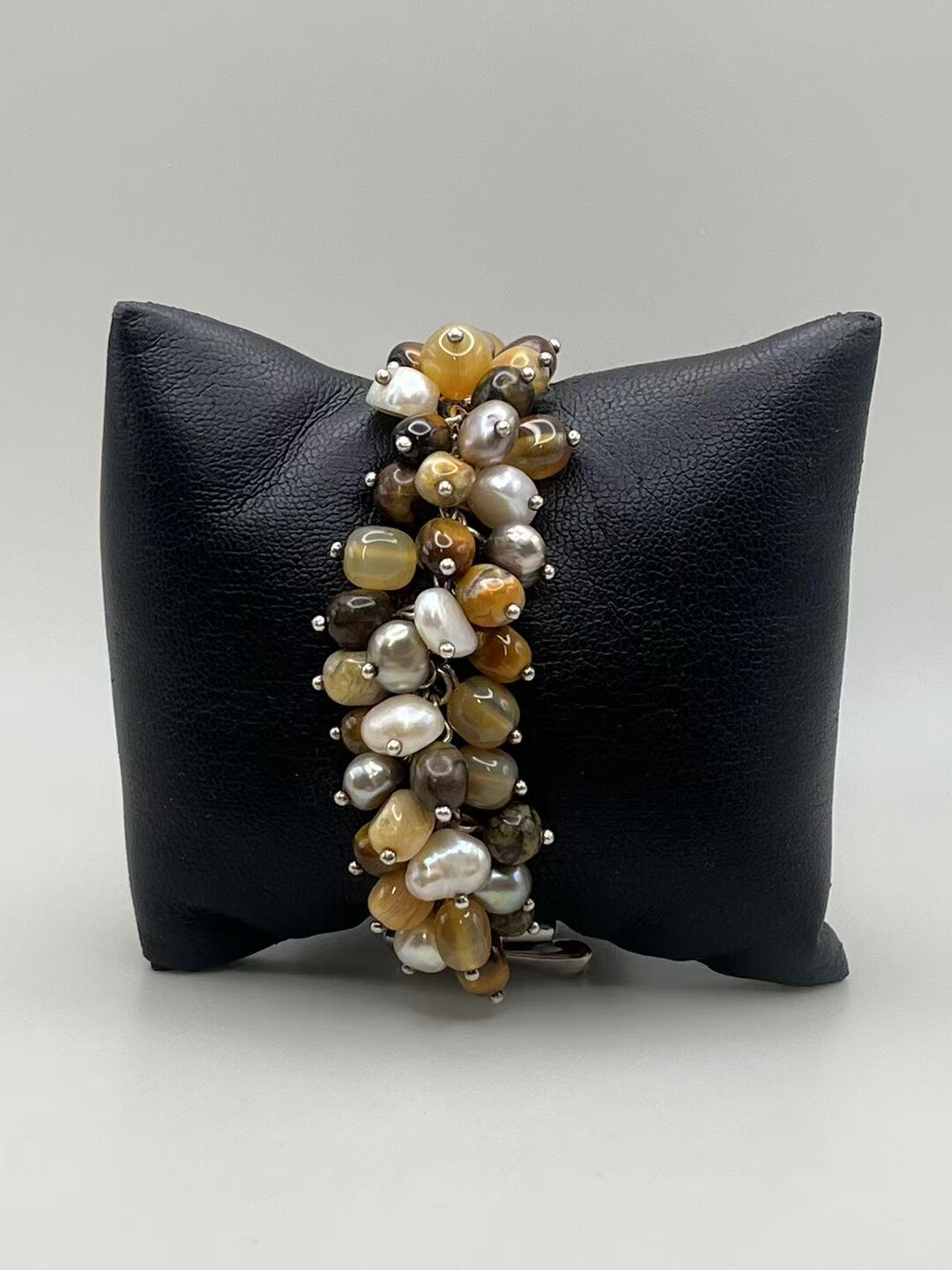Vintage WK-WHITNEY KELLY 925 Sterling Silver Multi Gemstone Pearl Chain ...