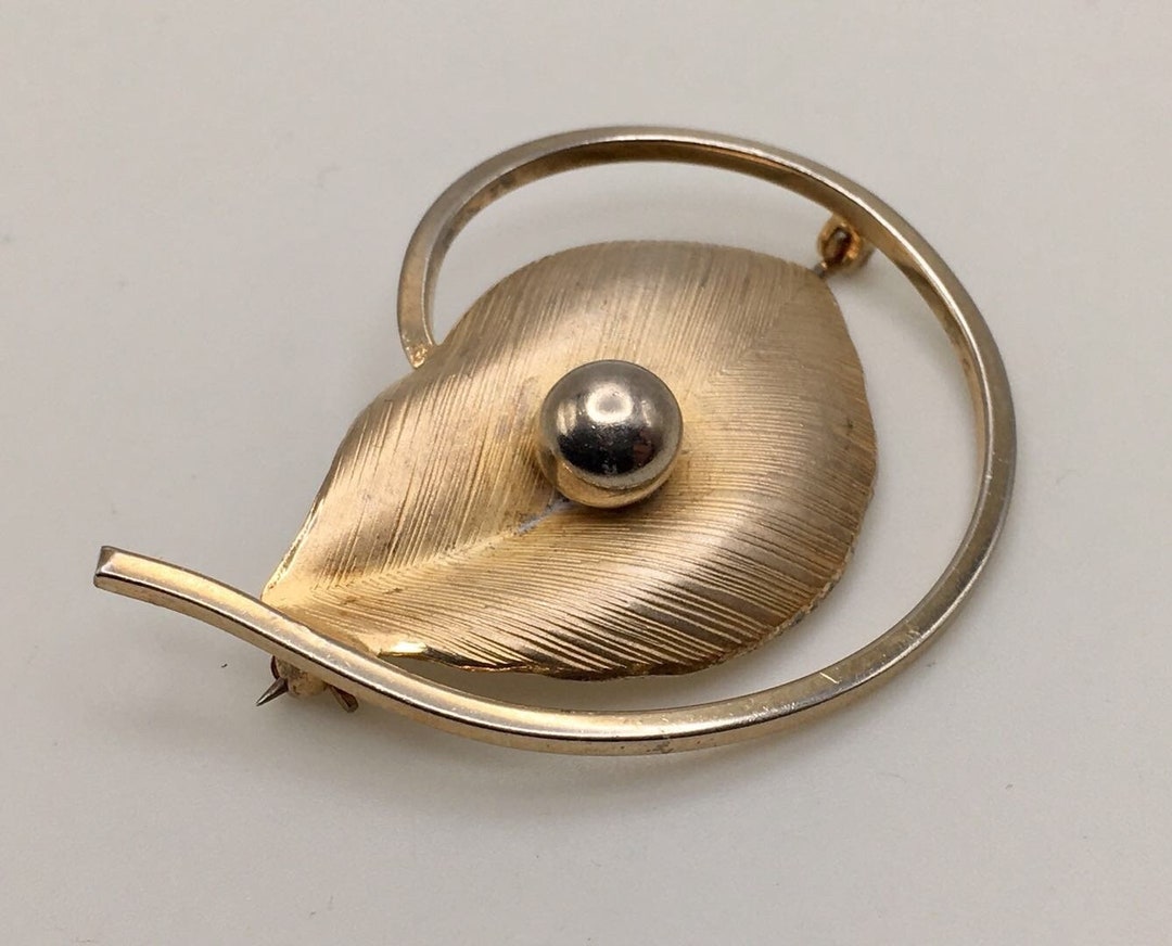 BOND BOYD Sterling Silver Modernism Leaf Pin Brooch |mother's Day Gift ...