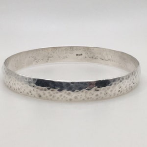 Vintage Sterling Silver Hammered Domed Bangle silver Bangle, Silver Bracelet, Silver Jewelry - Etsy