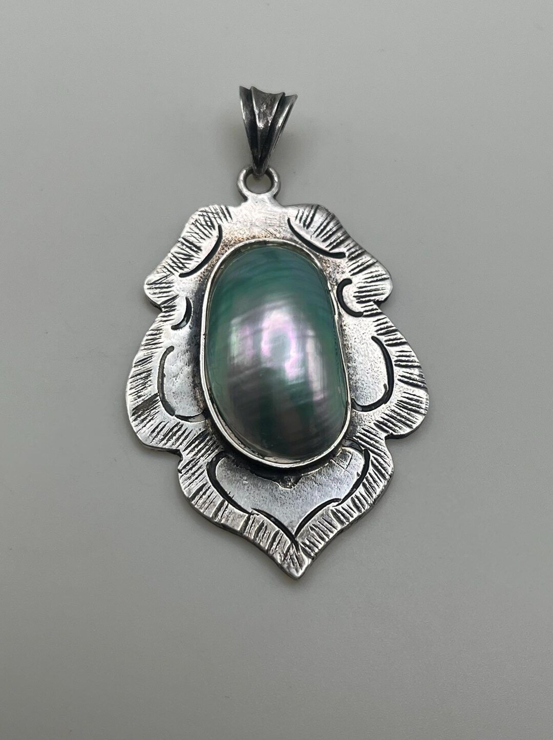 Vintage Mabe Pearl in 925 Sterling Silver Pendant, Silver Jewelry ...
