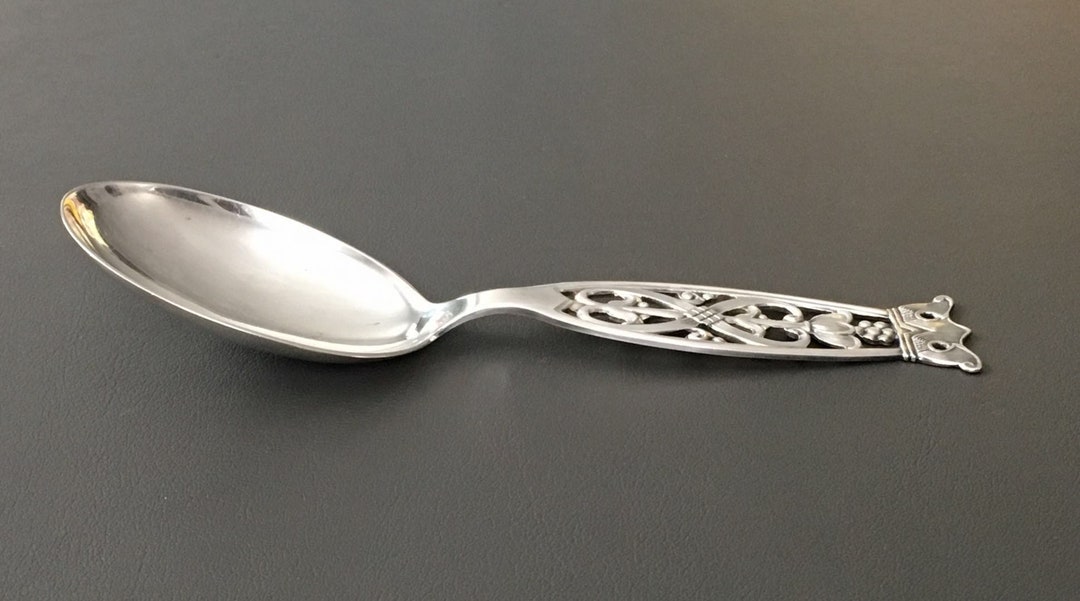 Vintage Norway 830S Nicolai Munck Silver Serving Spoon 7 3/8" - Silver ...