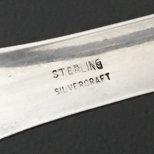 Antique SILVERCRAFT Heart and Angle Sterling Silver Solid Ice Tongs 6 3 ...