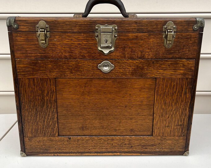 Vintage H. Gerstner & Son 11 Drawers Oak Wood Machinist Tool Chest Box ...