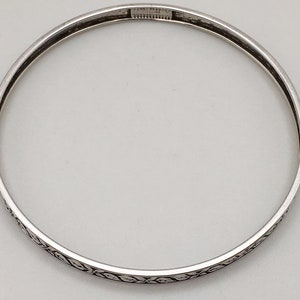 Sterling Silver Floral Pattern Bangle Silver Bangle, Silver Bracelet, Silver Jewelry, Jewelry ...