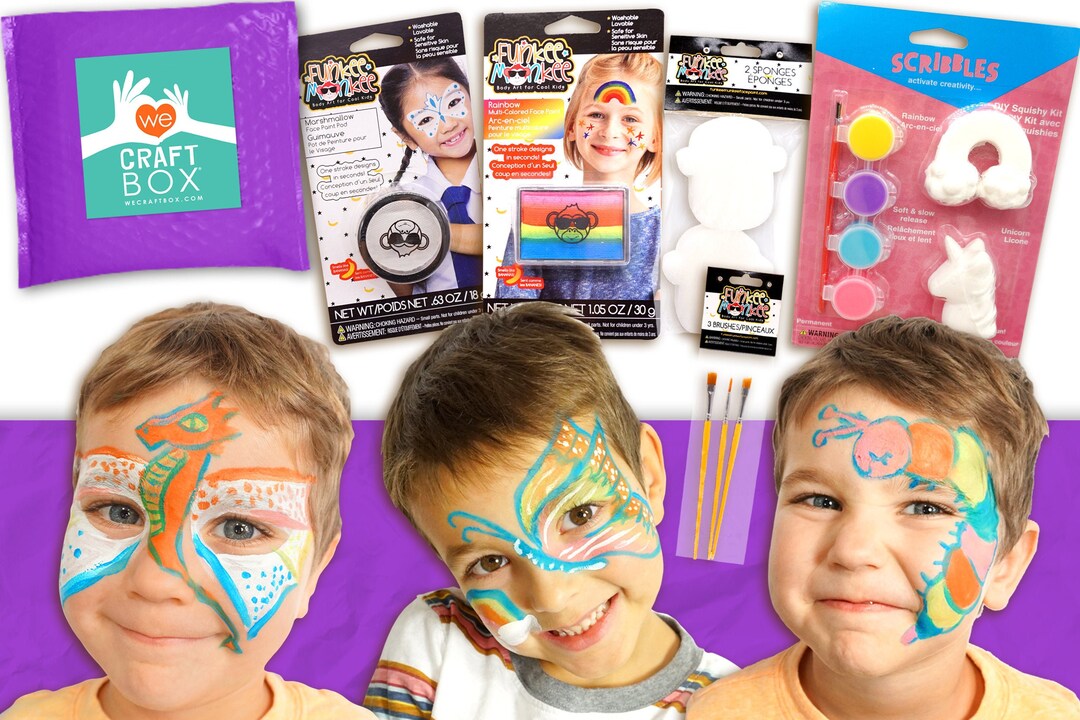 Unicorns and Rainbows Face Paint Kit by We Craft Box - Etsy