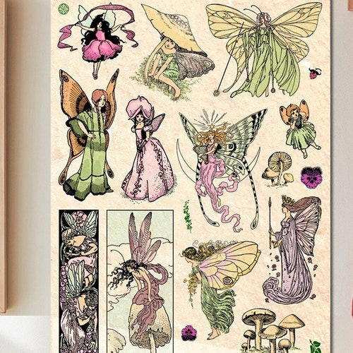 Fairy Collage Poster Fairycore Decor Fairy Garden Poster - Etsy