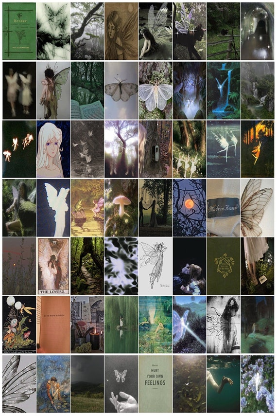 PRINTED Fairycore Wall Collage Kit Fairy Decor Wall Collage | Etsy