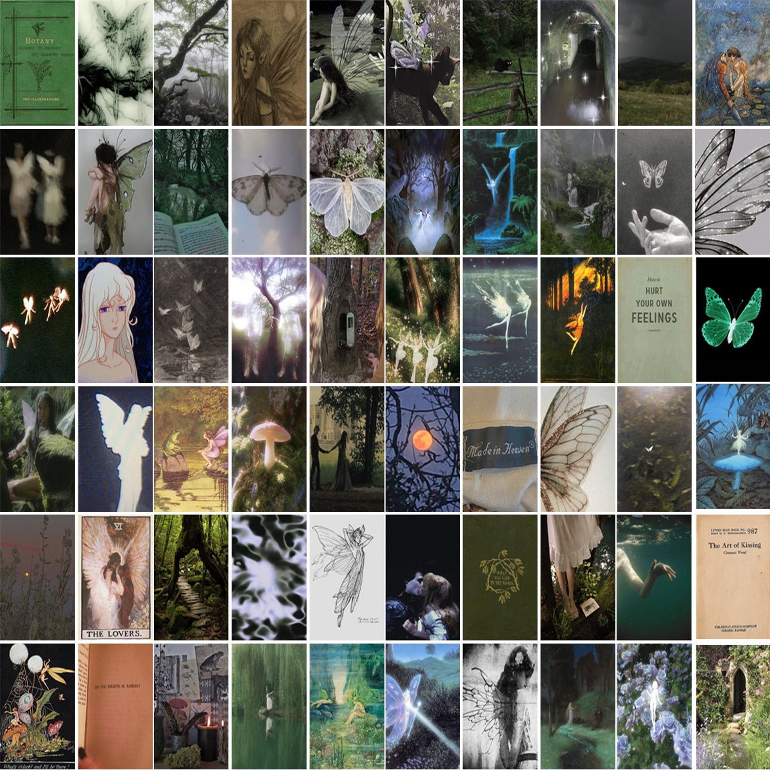 PRINTED Fairycore Wall Collage Kit Fairy Decor Wall Collage - Etsy