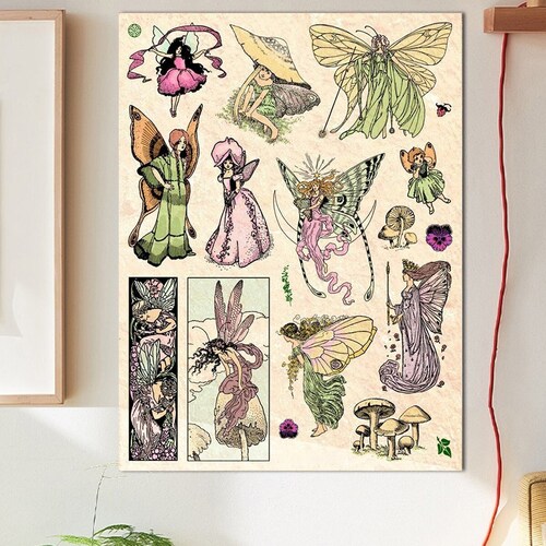 Fairy Collage Poster Fairycore Decor Fairy Garden Poster - Etsy