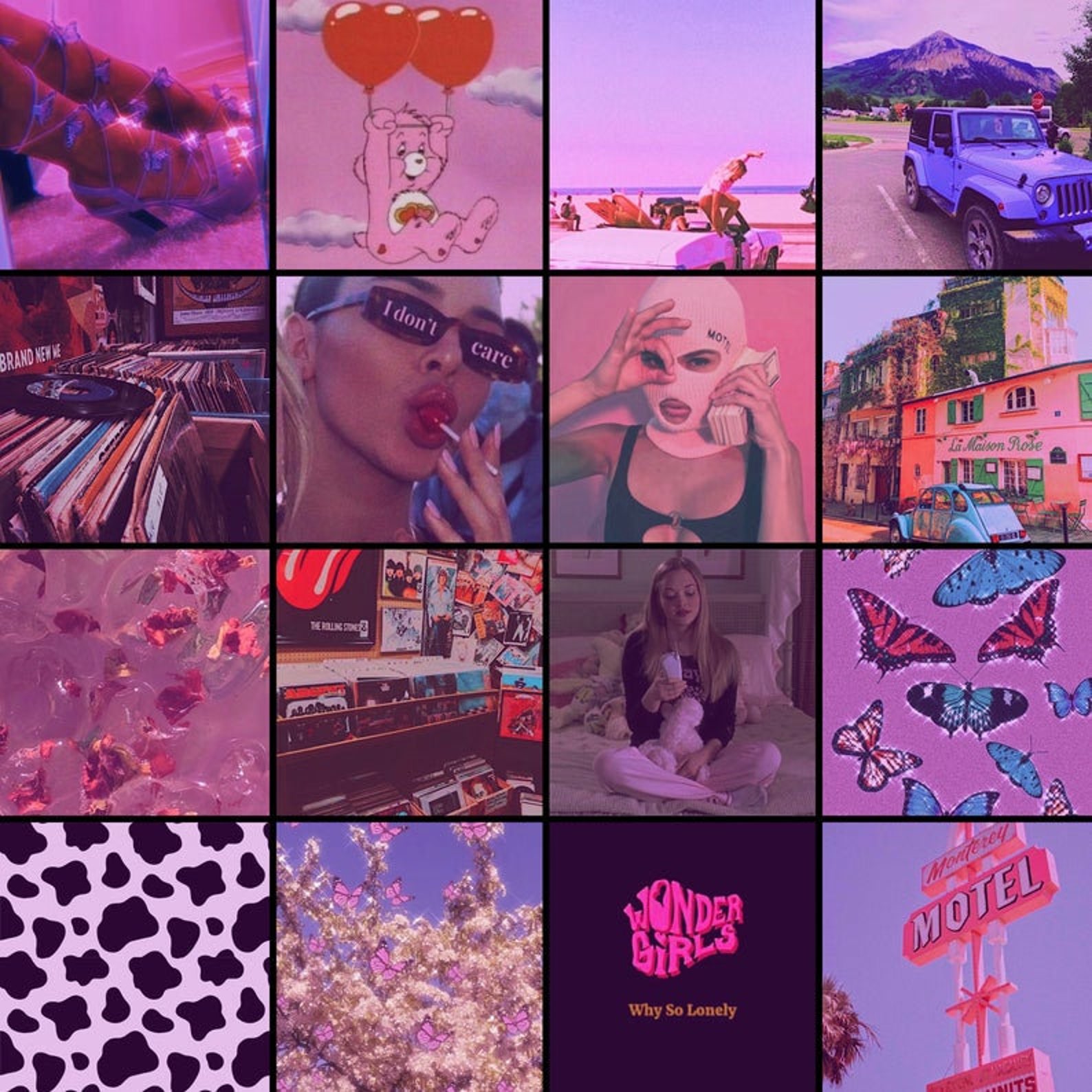 PRINTED Aesthetic İndie Wall Collage Kit Aesthetic Collage - Etsy