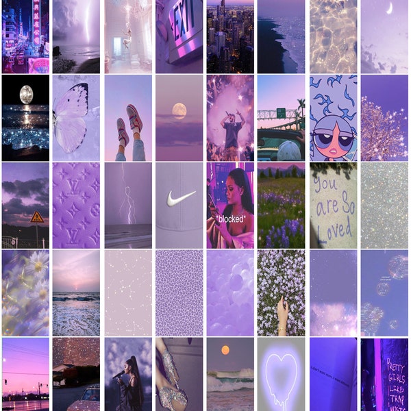 Purple Aesthetic Wall Collage - Etsy