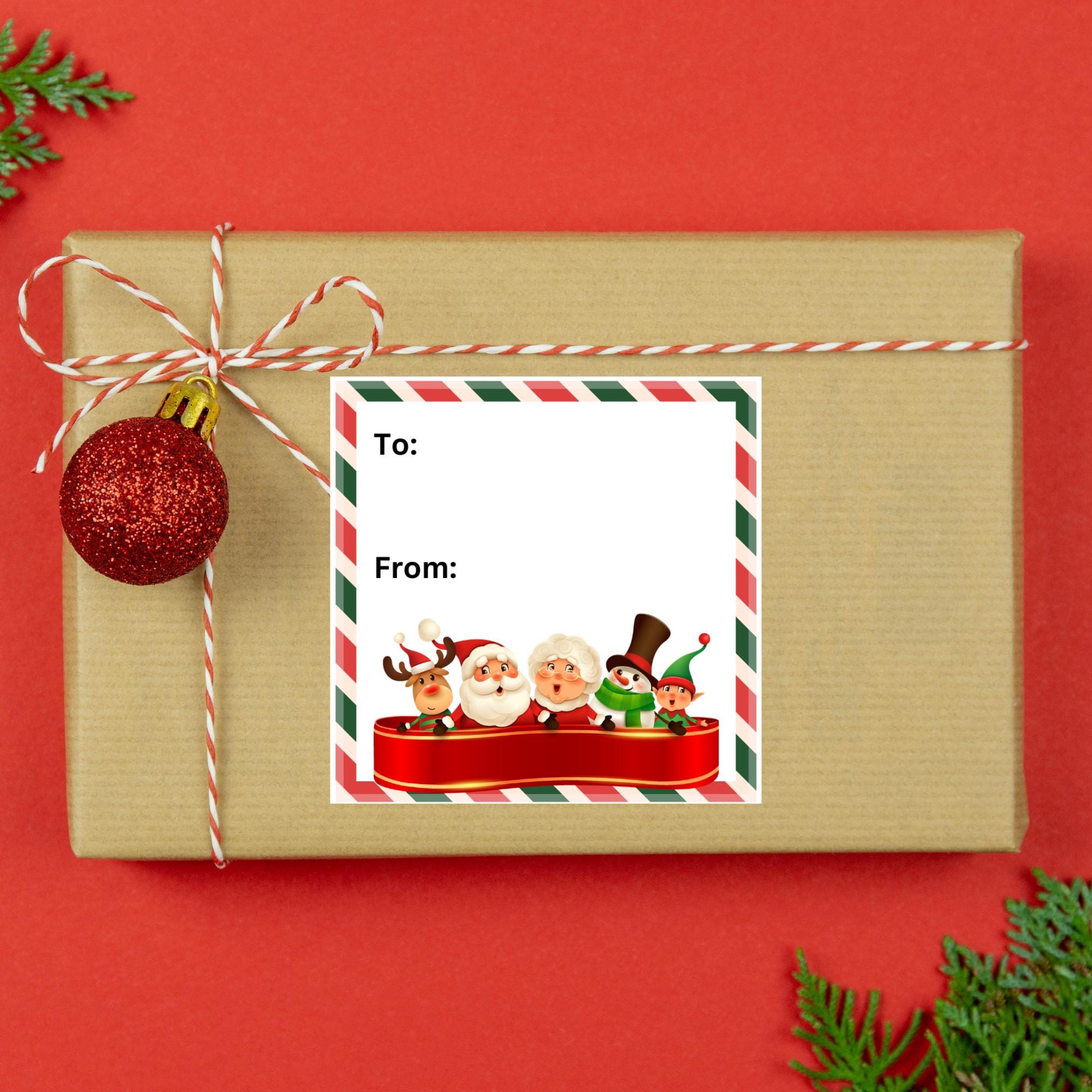 Printable Christmas Packaging Labels – Festive Designs for Sticker ...