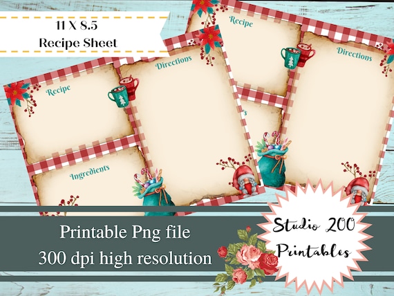 Pioneer Woman Inspired Recipe Sheets Farmhouse Design - Etsy