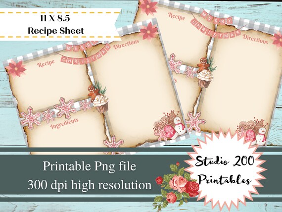 Pioneer Woman Inspired Recipe Sheets Farmhouse Design - Etsy