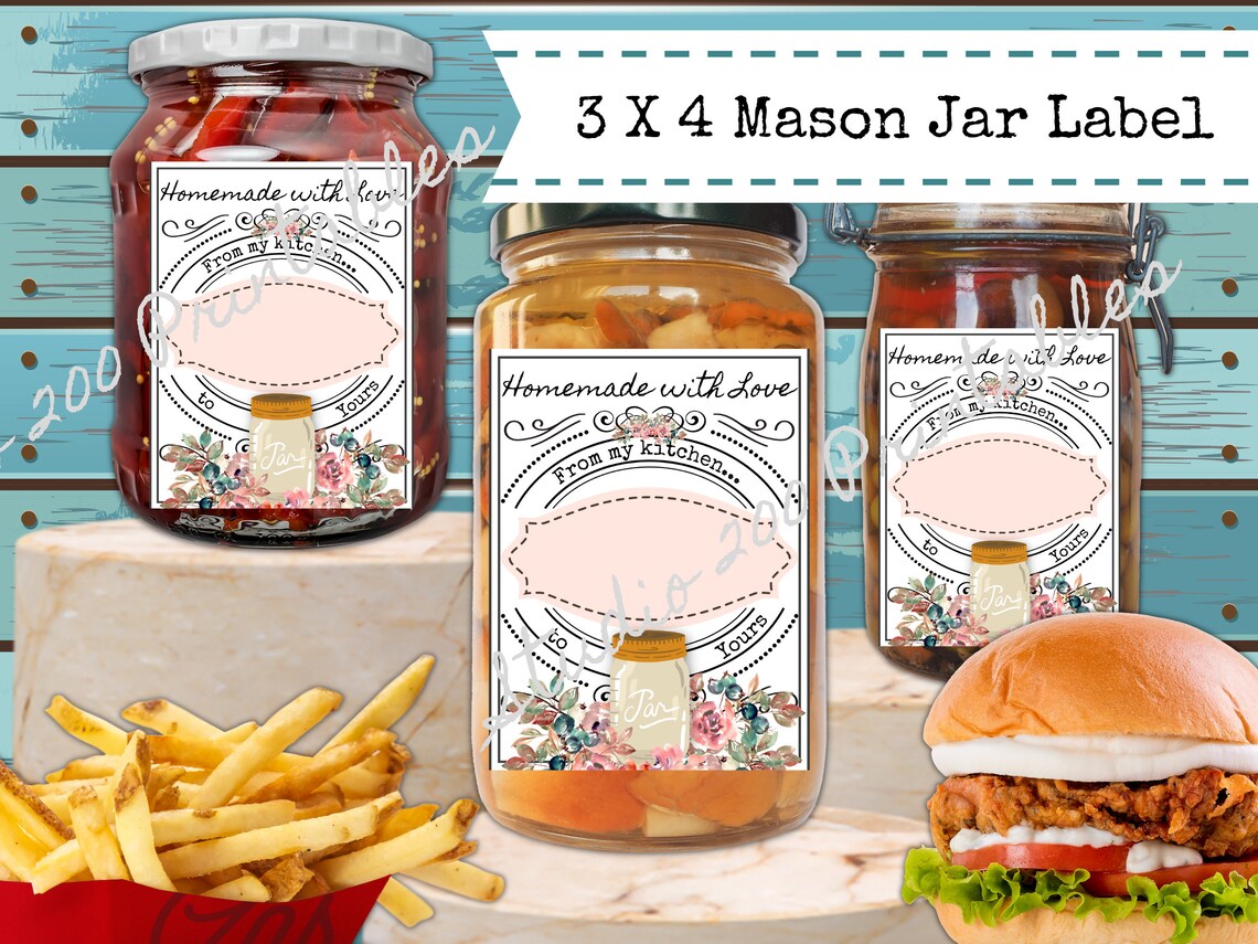 Canning Labels, Mason Jar Labels, Digital Download, Canning Tags ...