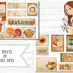 Autumn-junk Journal, Digital Paper, Instant Download, Recipe Sheet ...