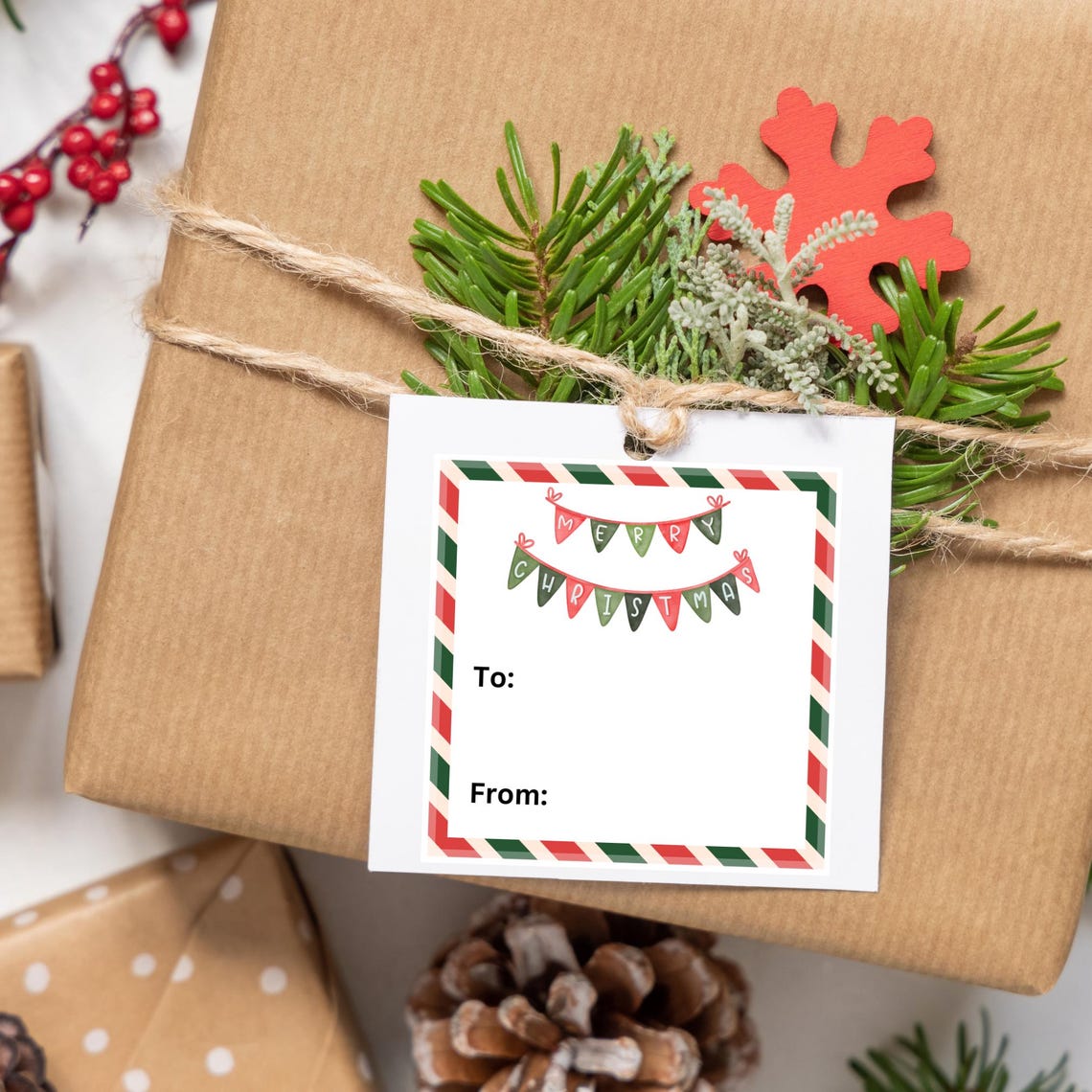 Printable Christmas Packaging Labels – Festive Designs for Sticker ...
