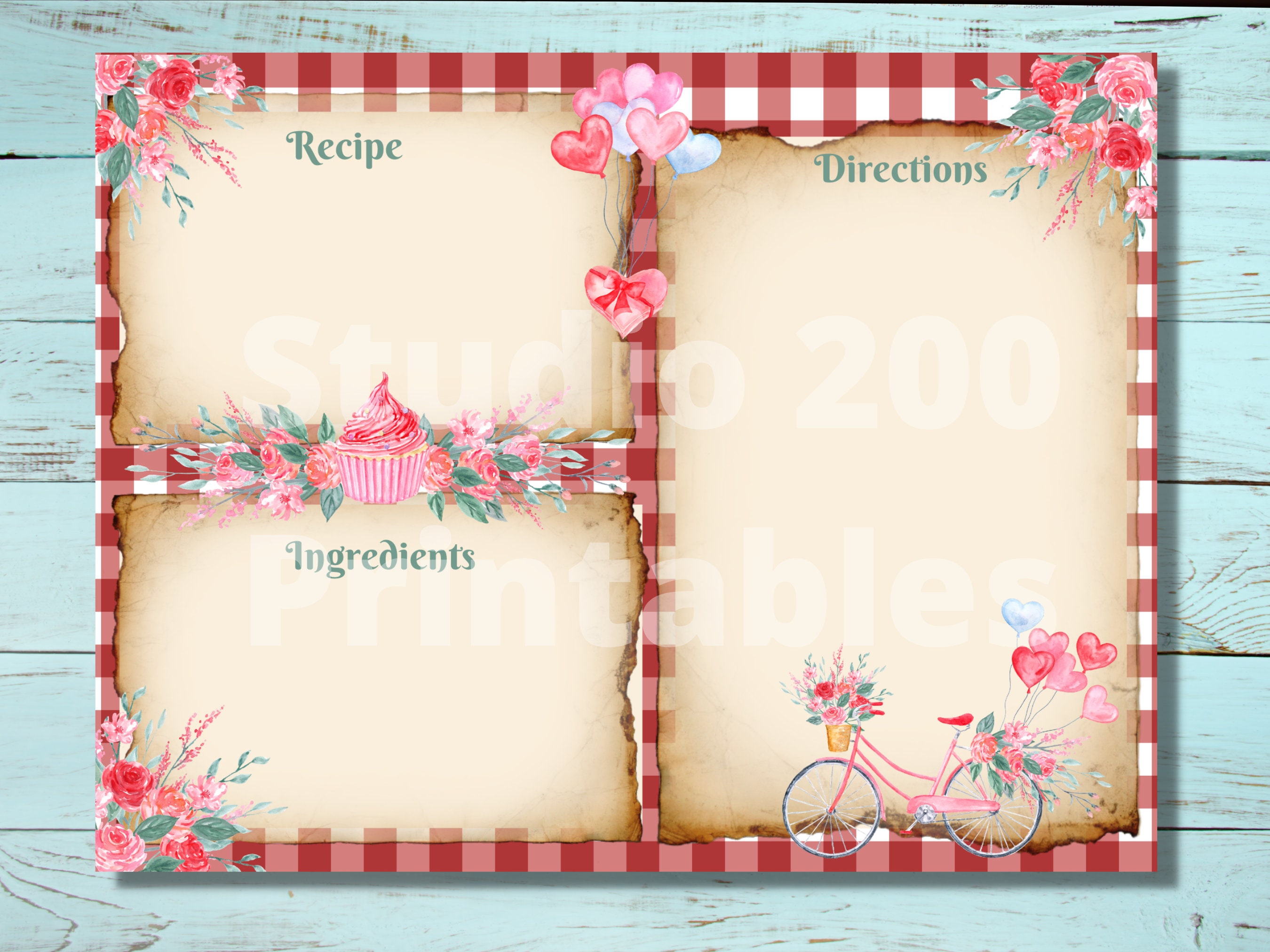 Pioneer Woman Inspired Recipe Sheets, Farmhouse Design, Cookbook Pages ...