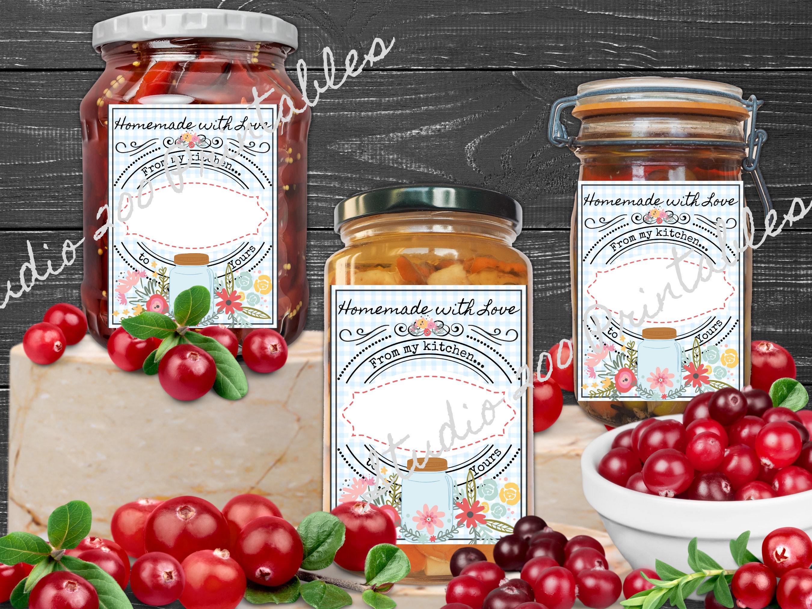 Farmhouse Canning Labels: DIY Mason Jar Gift Tags (digital Download) - Etsy