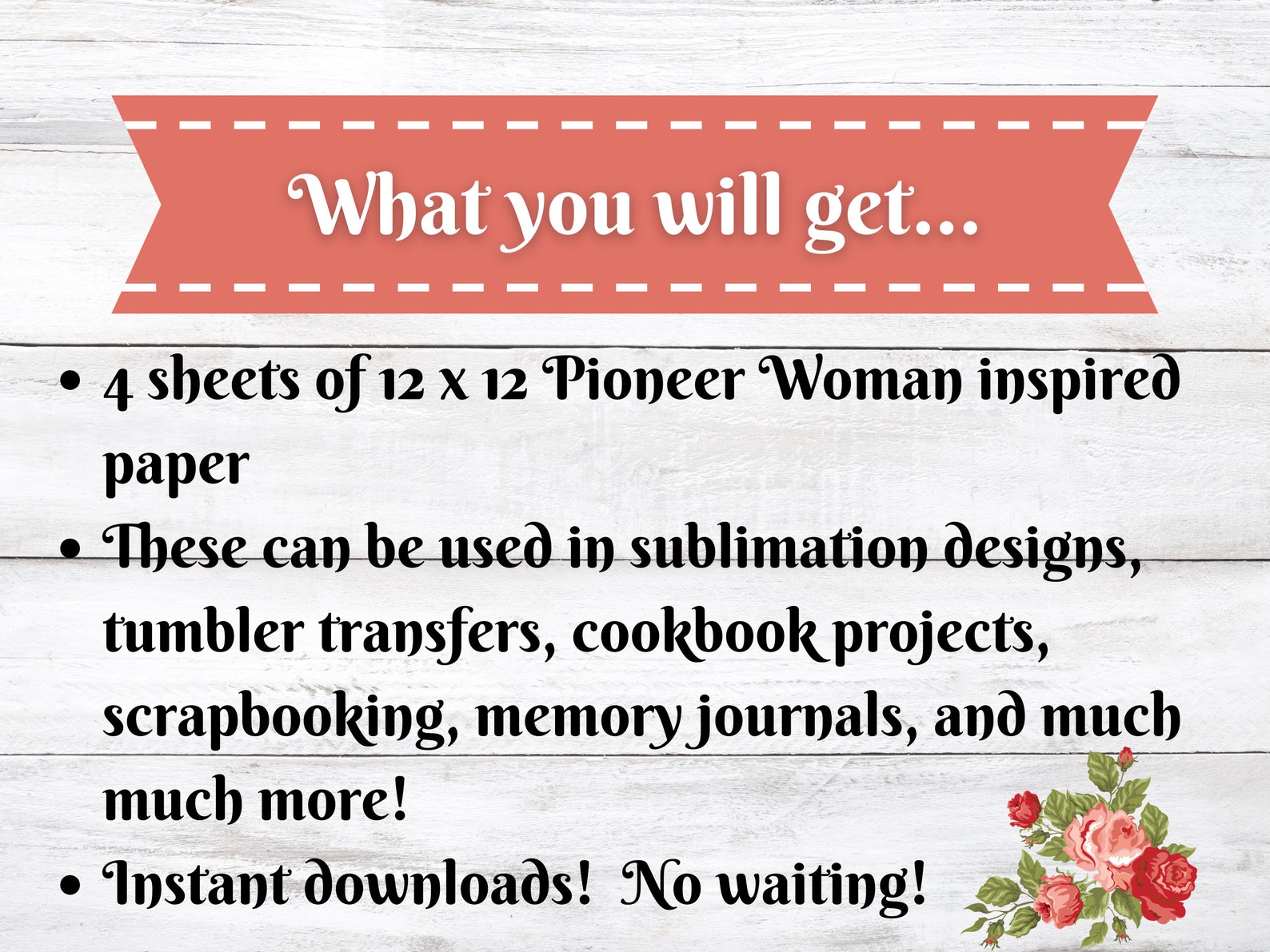Pioneer Woman Inspired Digital Paper: Farmhouse Scrapbook (digital ...