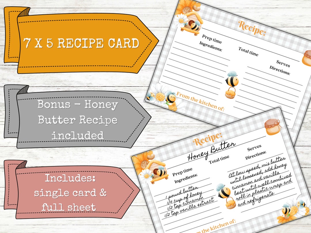 Recipe Card, Farmhouse Design, Pioneer Woman Inspired, Scrapbook ...