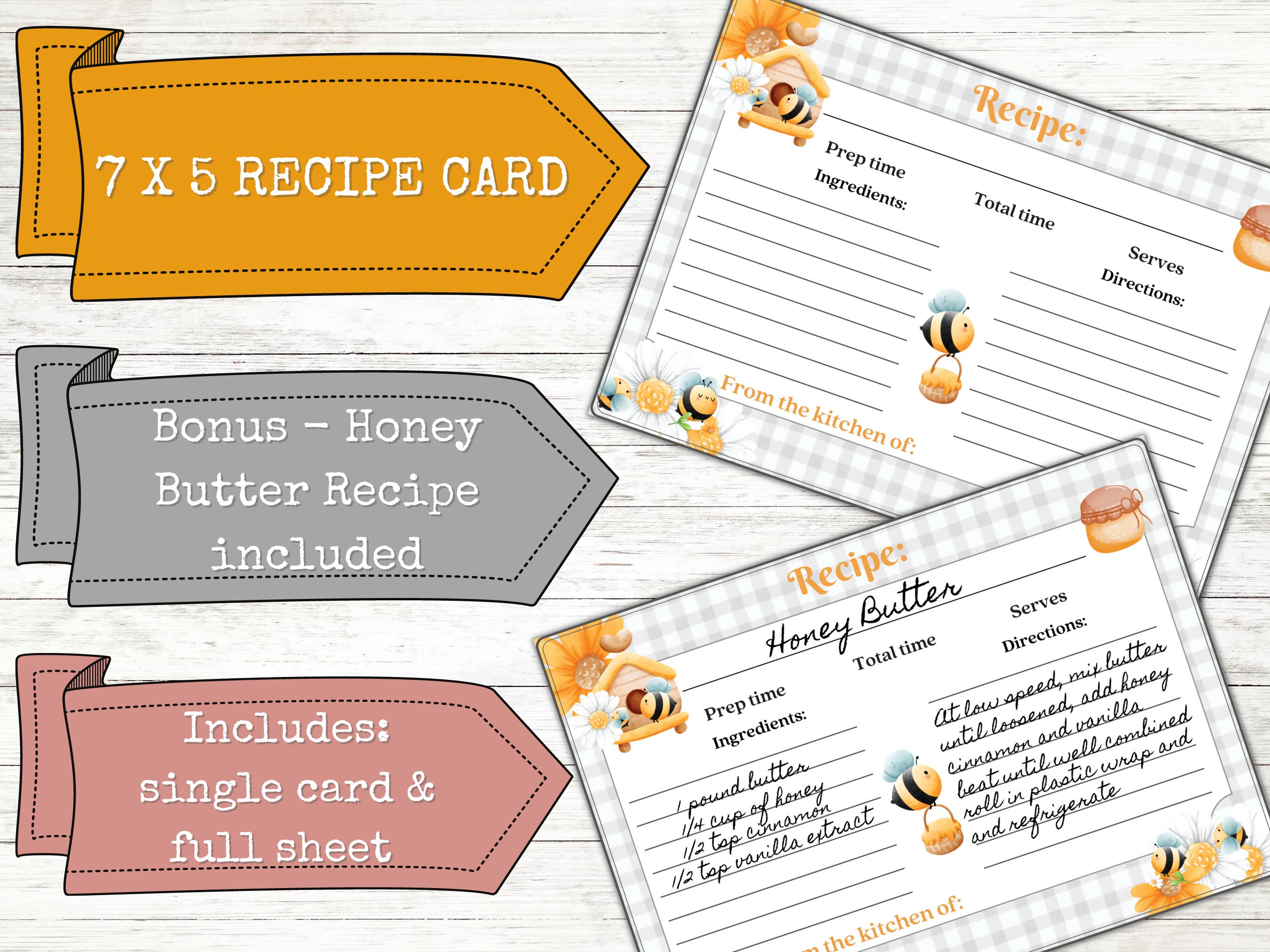 Recipe Card, Farmhouse Design, Pioneer Woman Inspired, Scrapbook ...