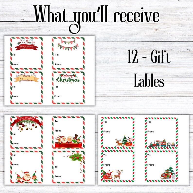 Printable Christmas Packaging Labels – Festive Designs for Sticker ...