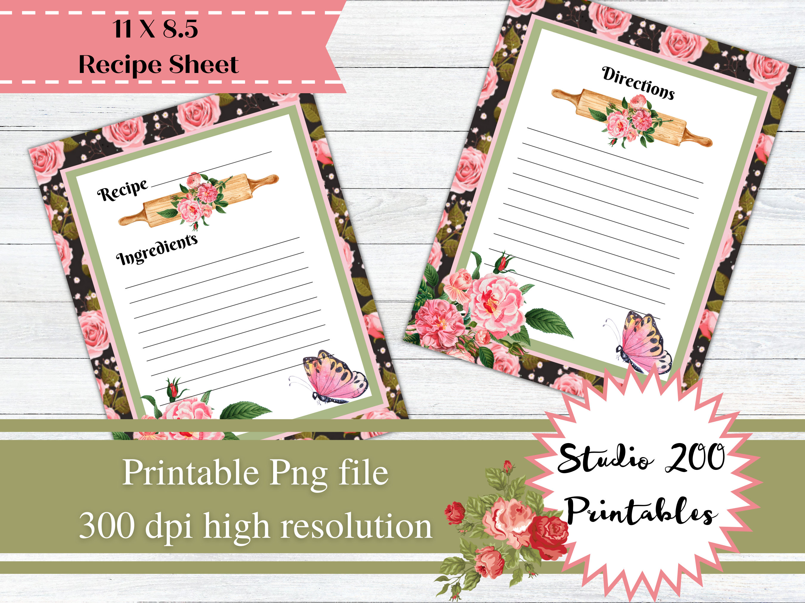 Pioneer Woman Inspired, Recipe Sheets, Farmhouse Design, Instant ...