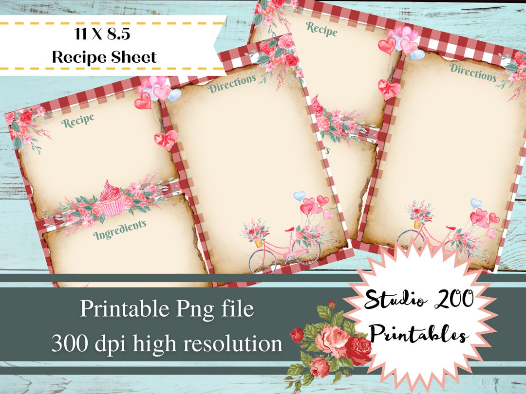 Pioneer Woman Inspired Recipe Sheets, Farmhouse Design, Cookbook Pages ...