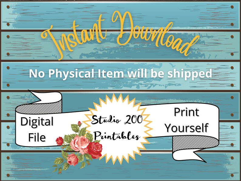 Pioneer Woman Inspired Recipe Cards: Farmhouse Floral Design (digital ...
