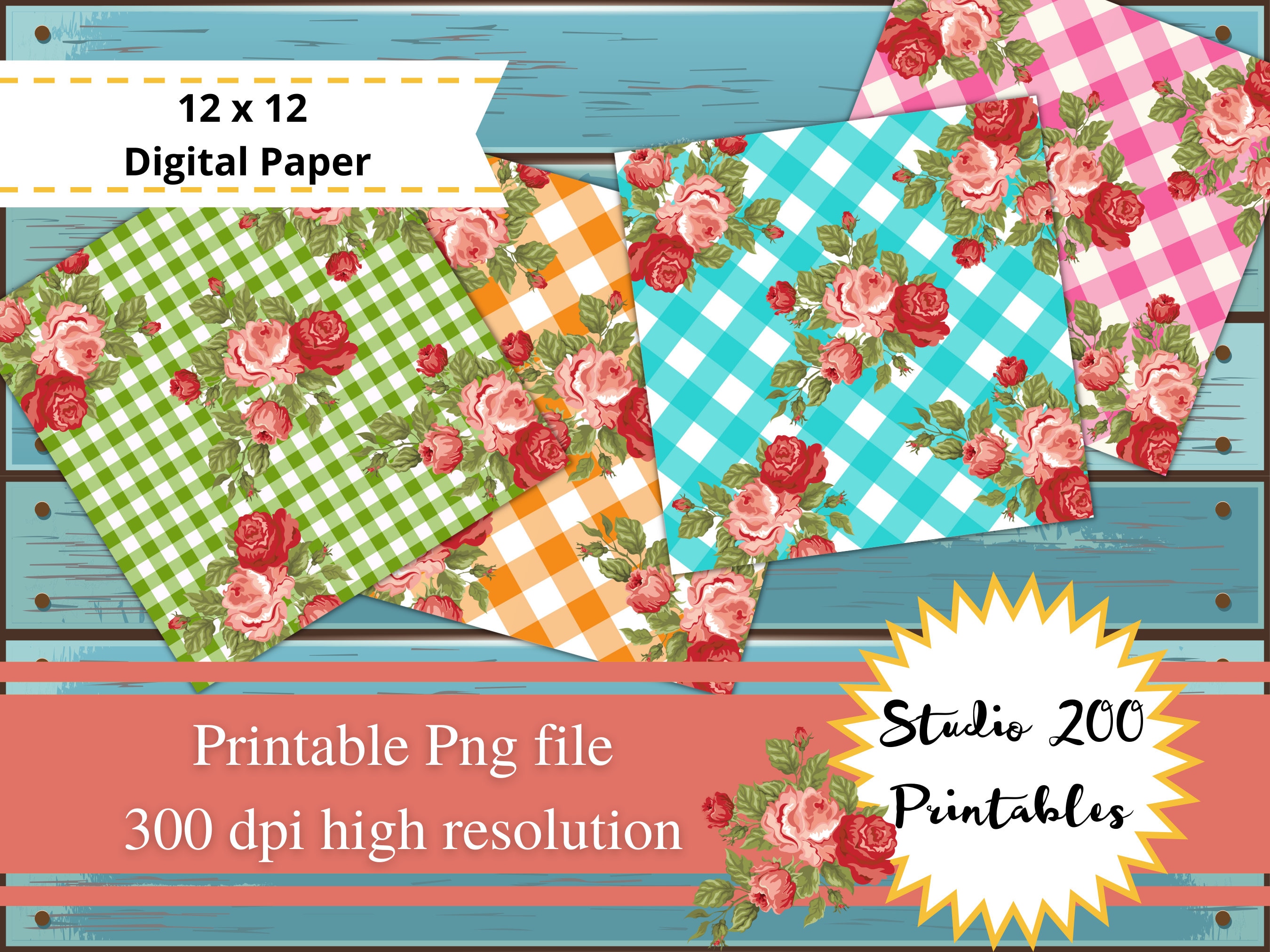 Pioneer Woman Inspired Digital Paper: Farmhouse Scrapbook (digital ...