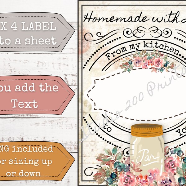 Mason Jar Labels - Etsy