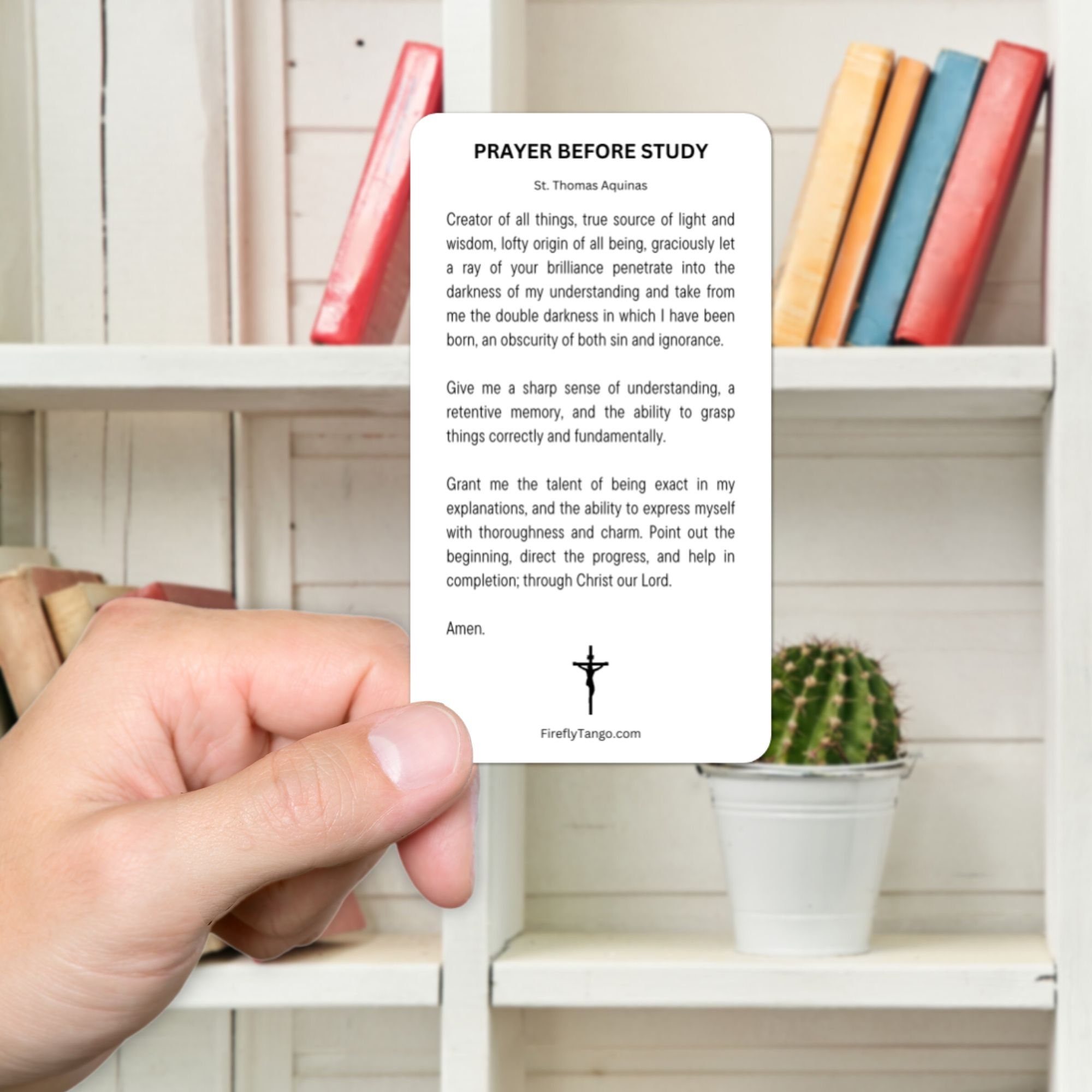 Prayer Before Study, St. Thomas Aquinas, Prayer Card 24016 - Etsy