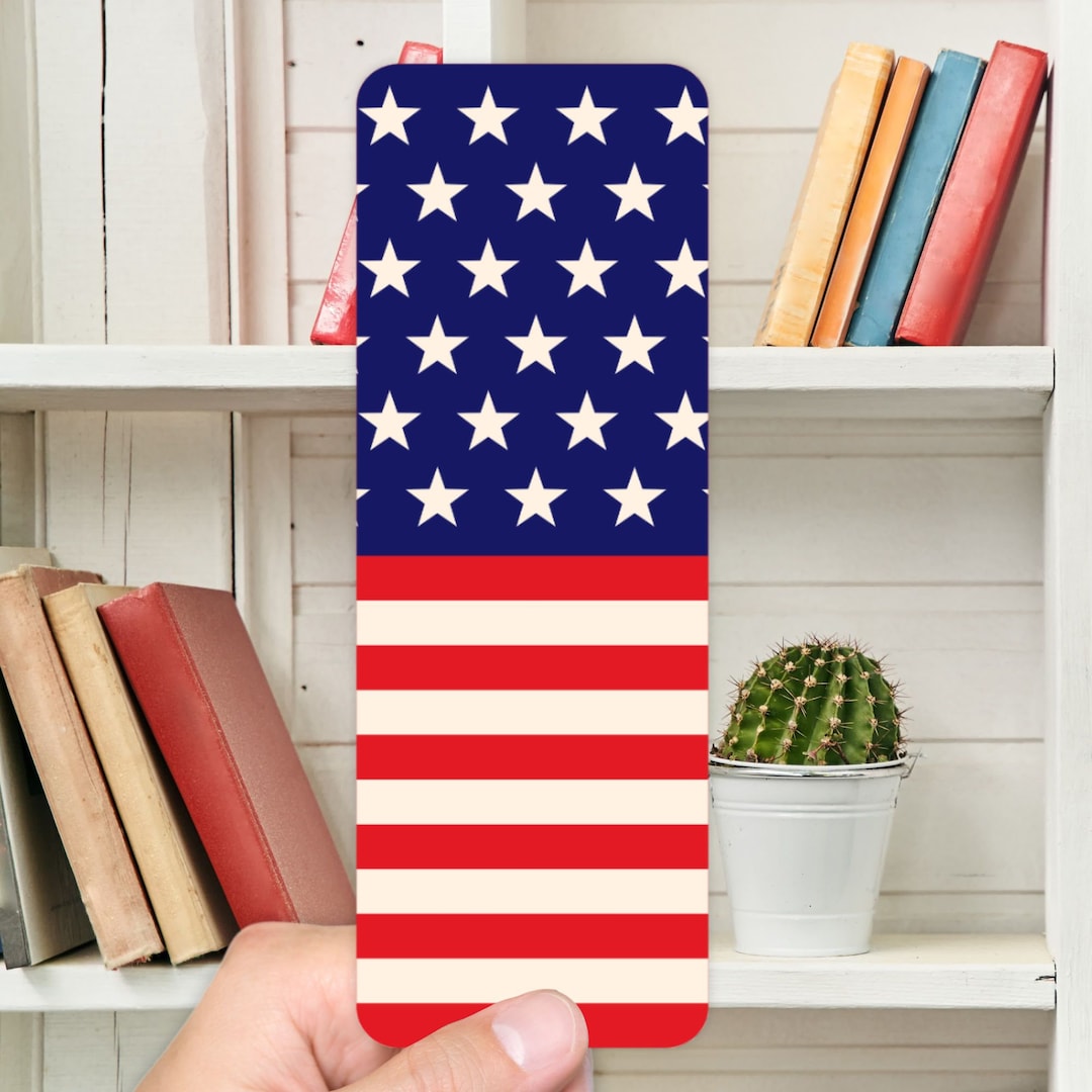 American Flag Bookmark, Double Sided 24046 - Etsy