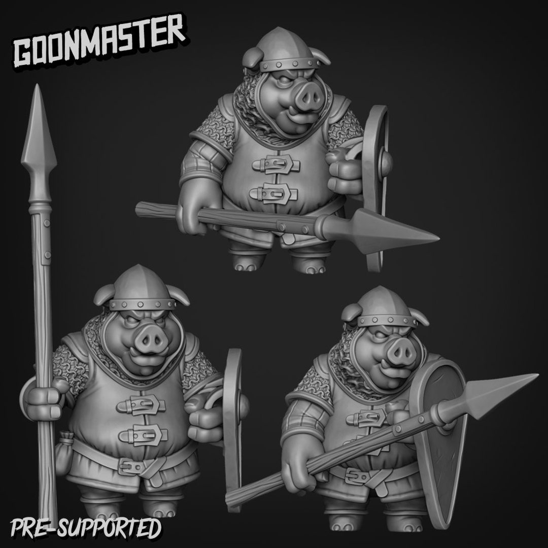 Pig Spearman Bundle | D&D | Dnd | Dungeons and Dragons | Wargaming | 3D ...