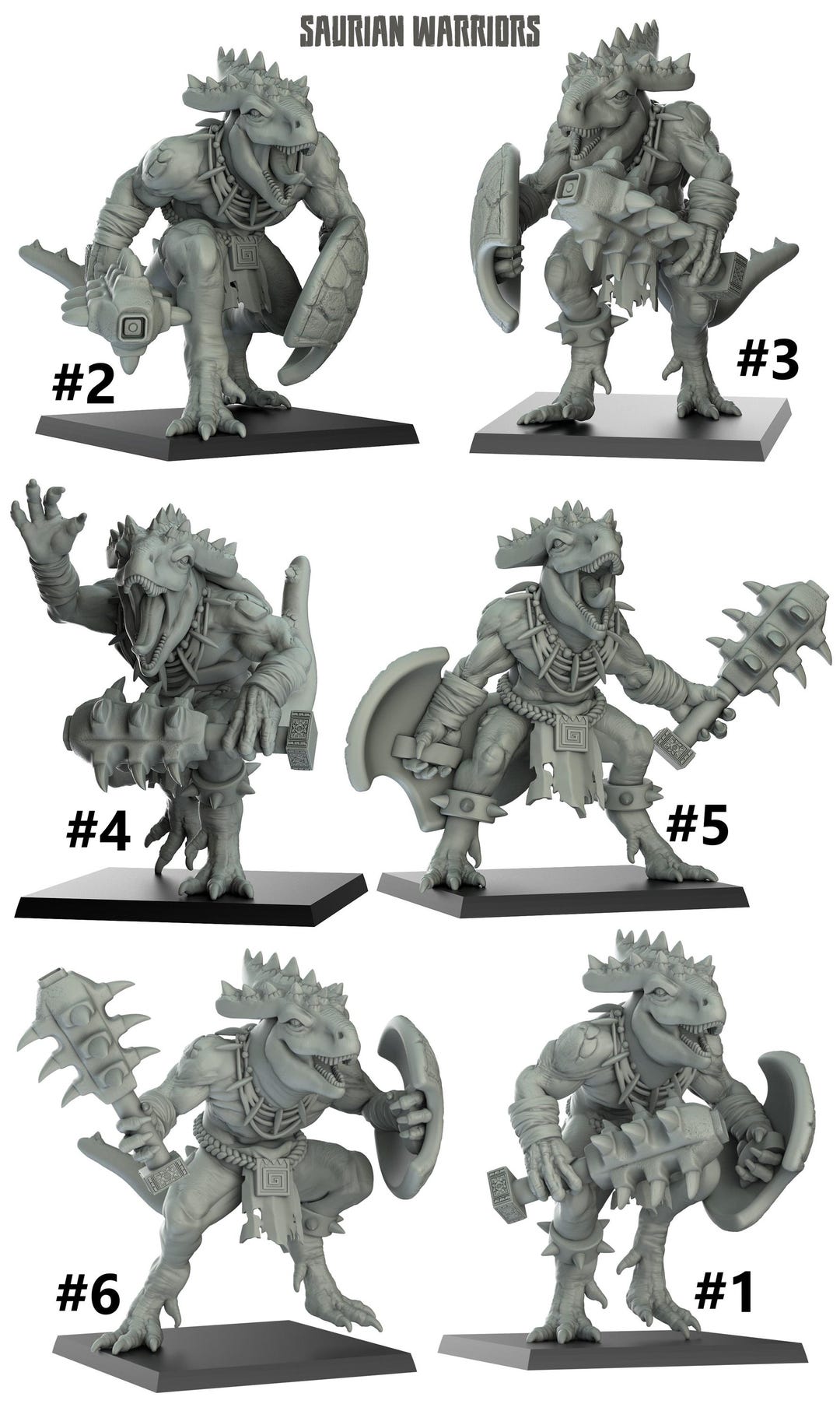 Saurian Warrior Bundle | D&D | Dnd | Dungeons and Dragons | Wargaming ...