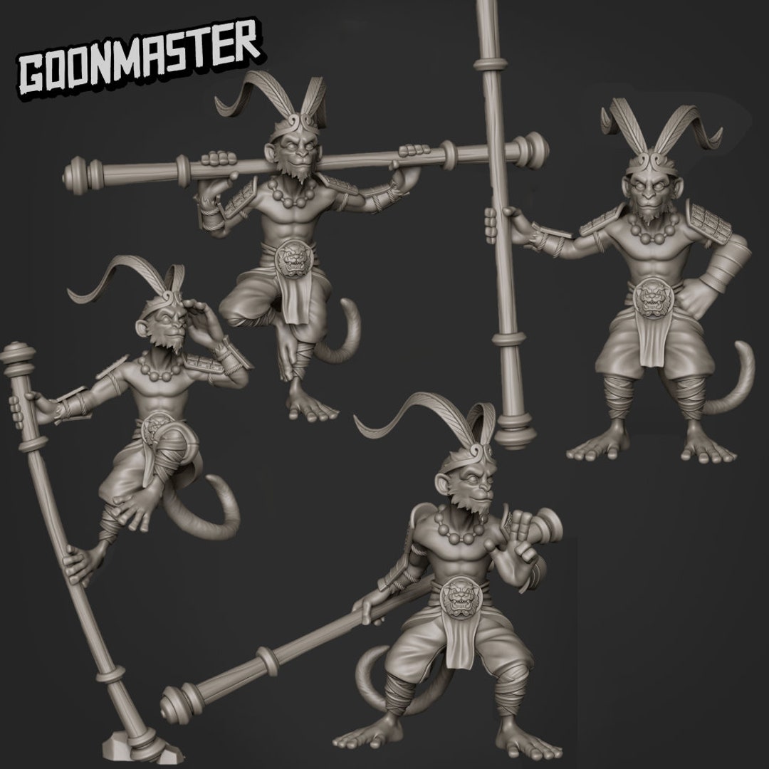 Monkey King Bundle D&D Dnd Dungeons and Dragons Wargaming 3D Printed ...