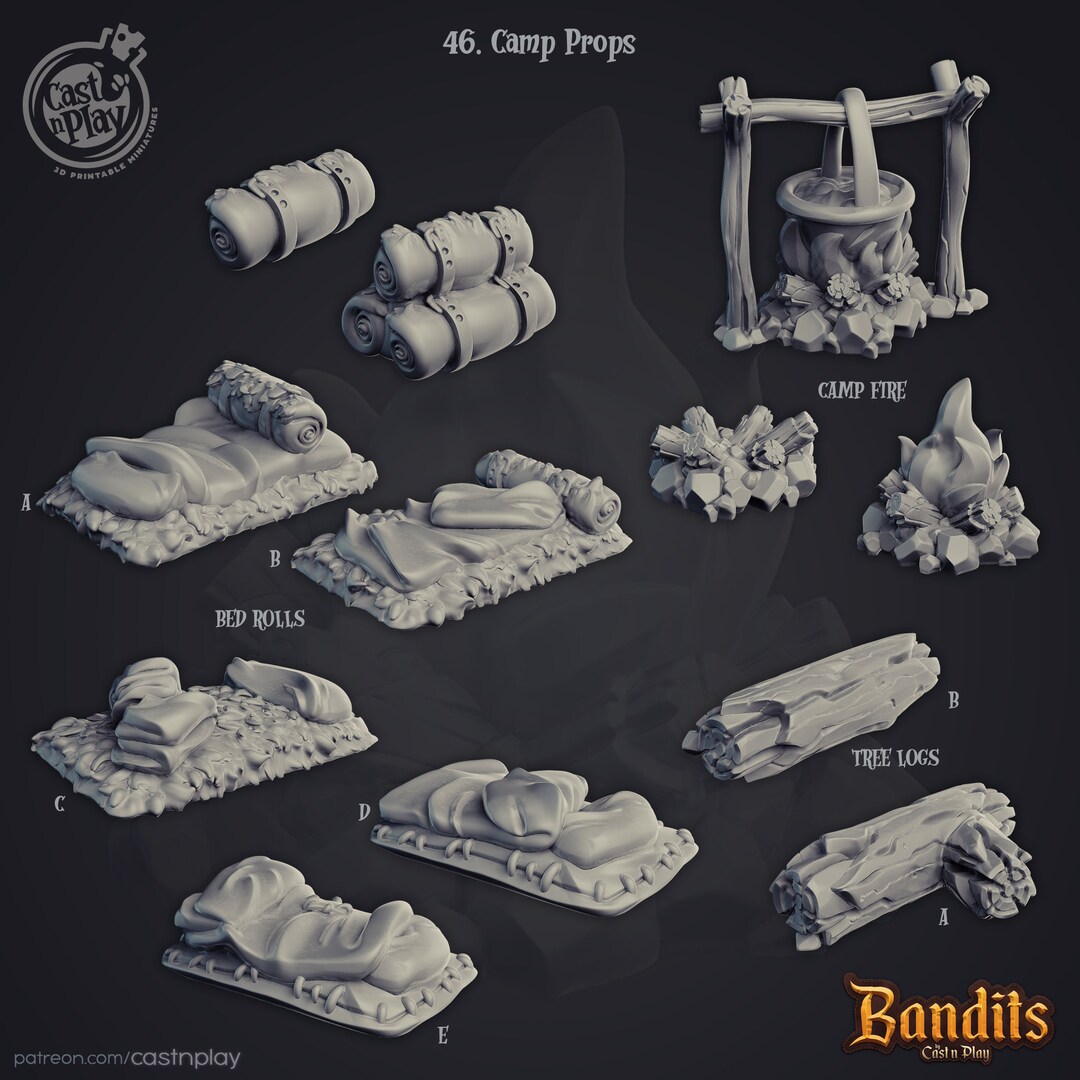 Camp Props | D&D | Dnd | Dungeons and Dragons | Wargaming | 3D Printed ...